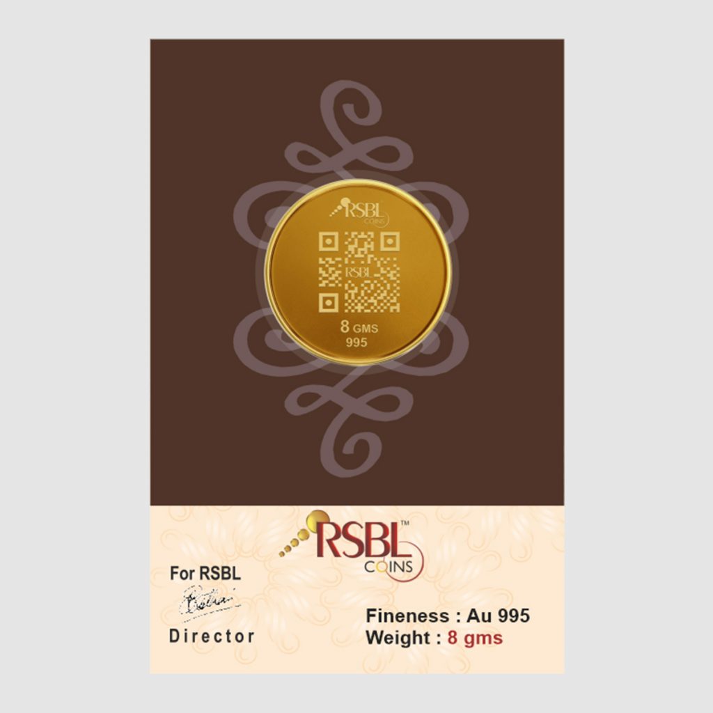 8gm 995 purity gold coin – RSBL eCoins
